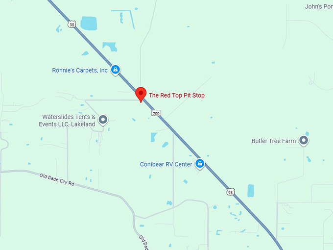 16. the red top pit stop map