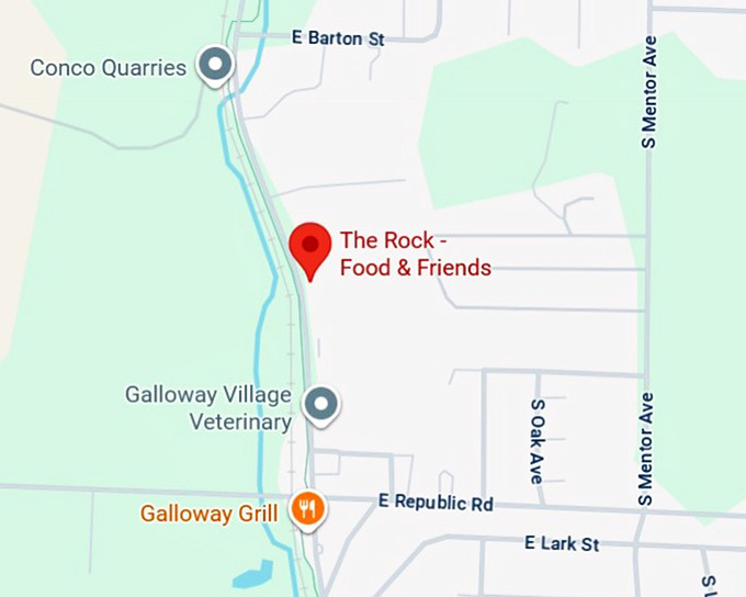 the rock food & friends map
