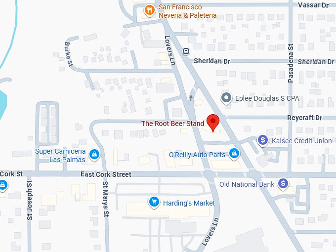 16. the root beer stand map