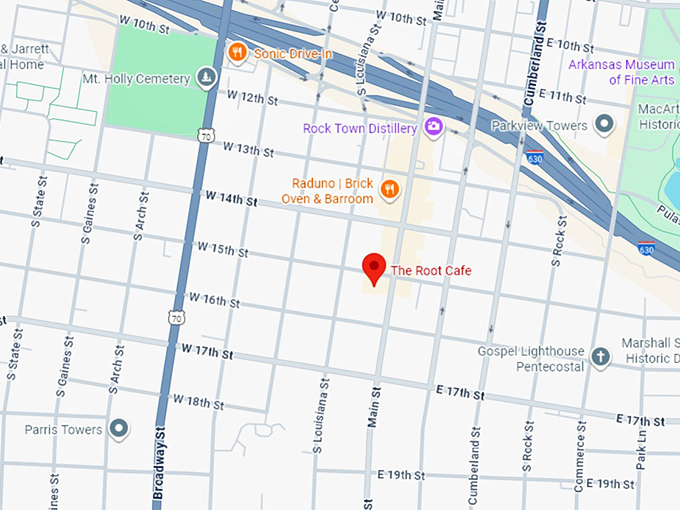 16. the root cafe map