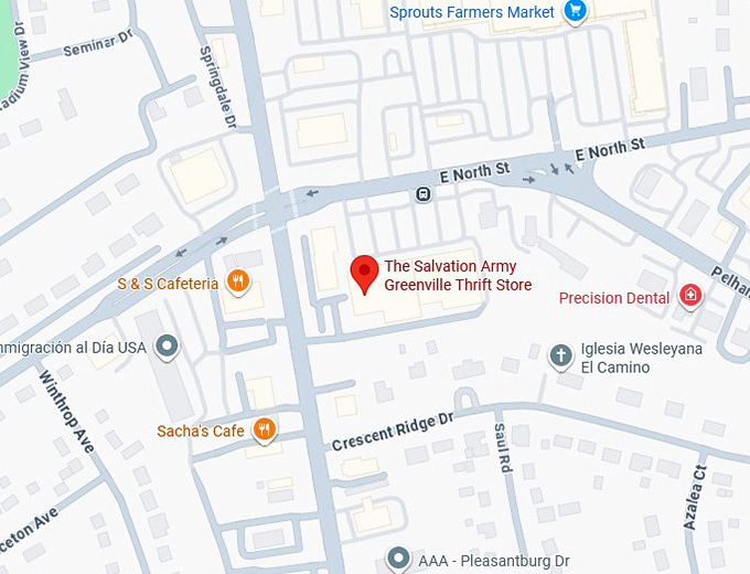 16. the salvation army greenville thrift store map