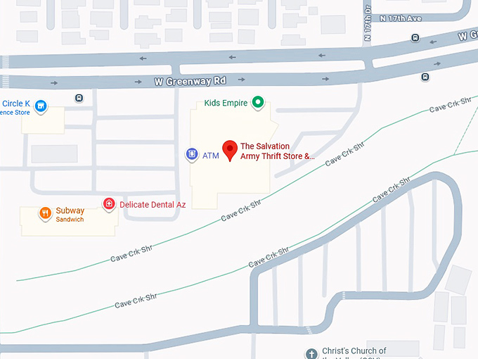 16. the salvation army thrift store & donation center (1849 w greenway rd) map