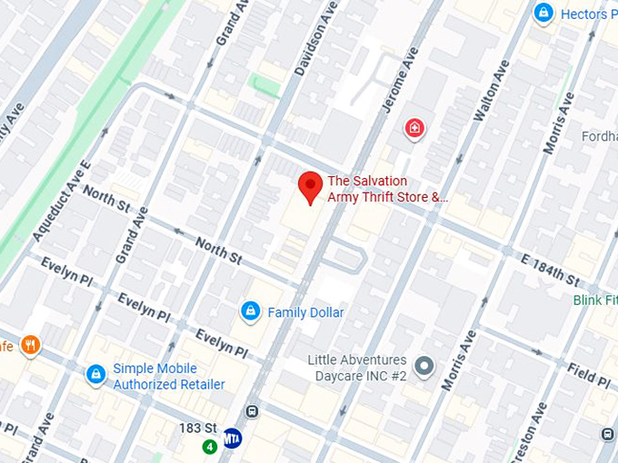 16. the salvation army thrift store & donation center (2359 jerome ave) map