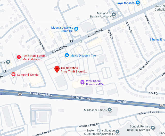 16. the salvation army thrift store & donation center map