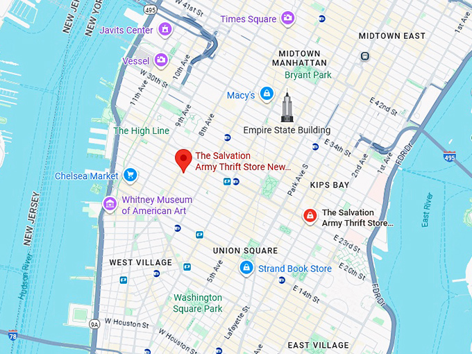 16. the salvation army thrift store new york, ny map