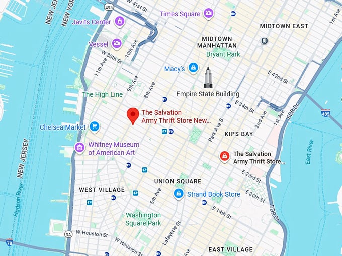 16. the salvation army thrift store new york, ny map