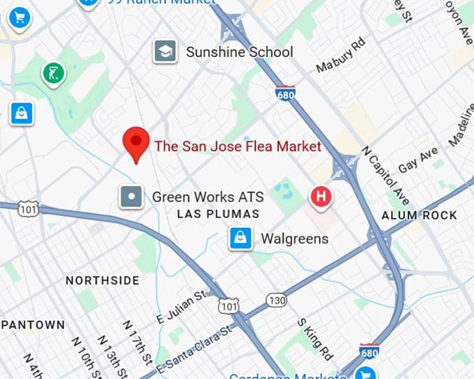 16. the san jose flea market map