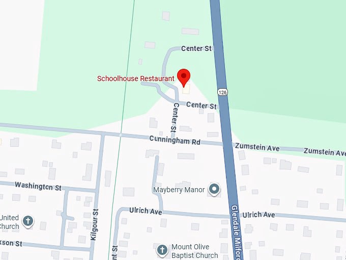 16. the schoolhouse restaurant map