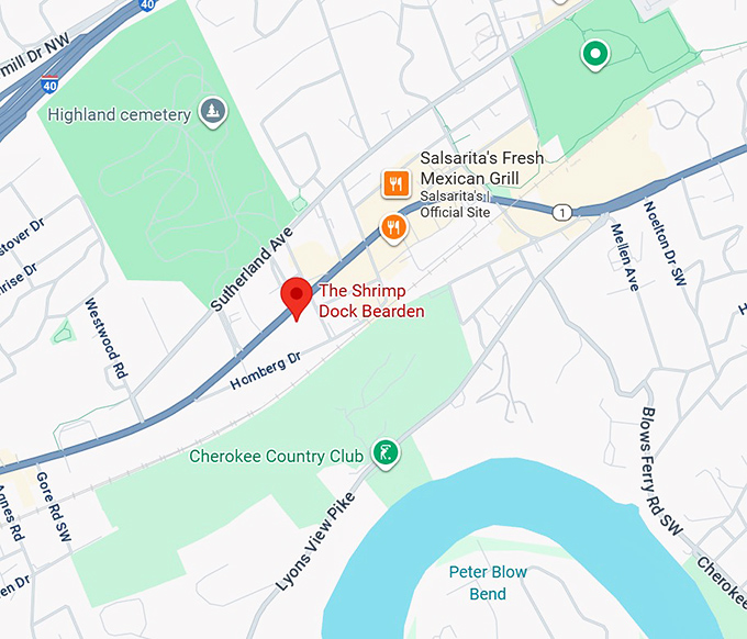 16. the shrimp dock bearden map