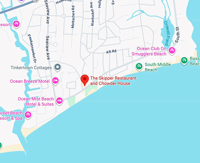 16. the skipper restaurant and chowder house map