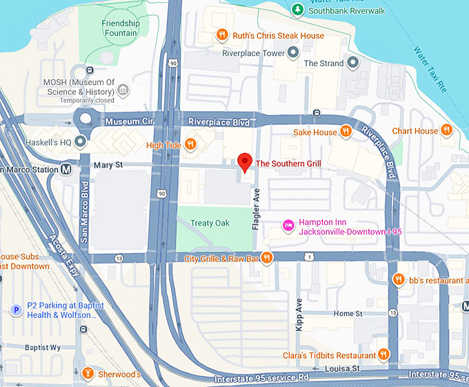 16. the southern grill map