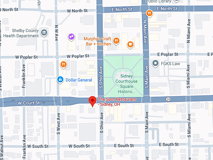 16. the spot restaurant sidney, oh map