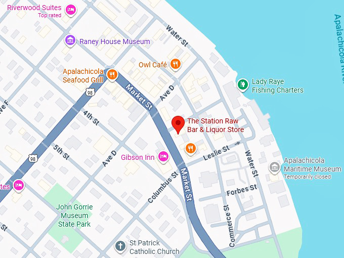 16. the station raw bar & liquor store map