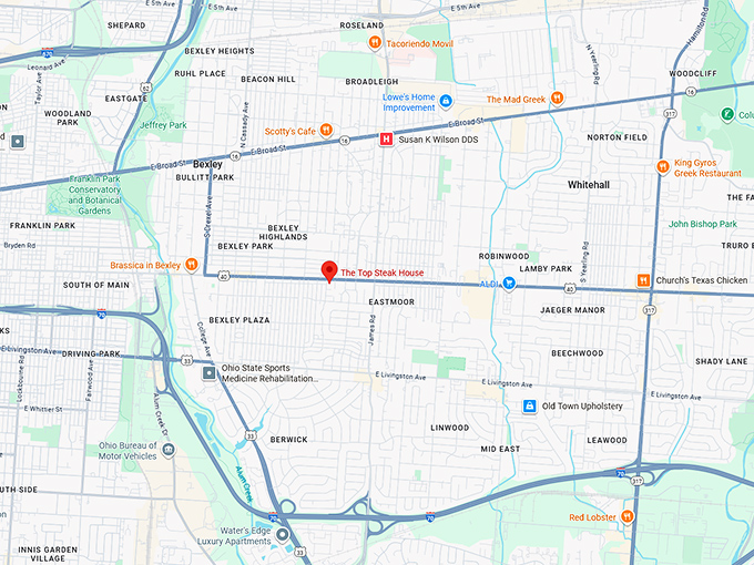 16. the top steak house map