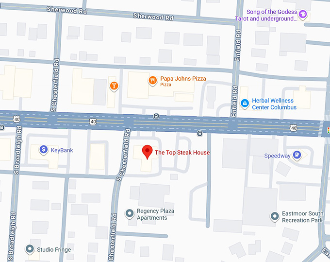 16. the top steak house map