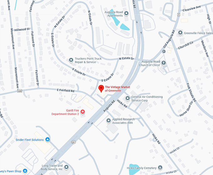 16. the vintage market of greenville map