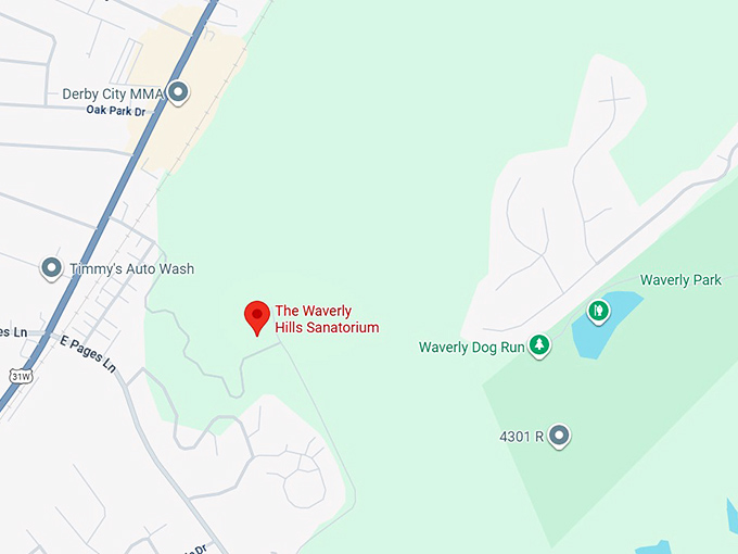 16. the waverly hills sanatorium map