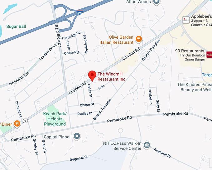 16. the windmill restaurant inc. map