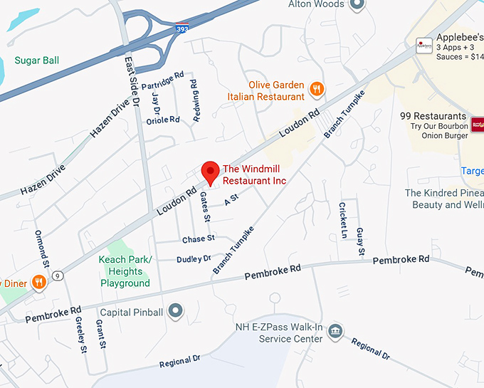 16. the windmill restaurant inc. map