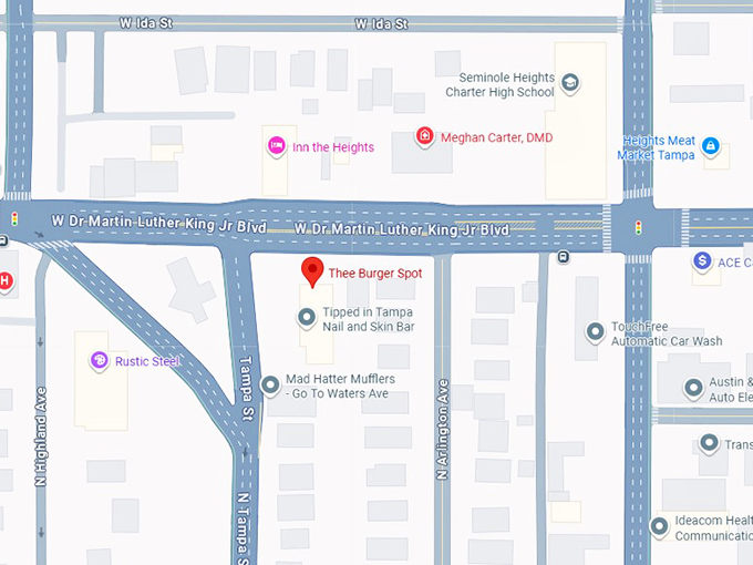 16. thee burger spot map