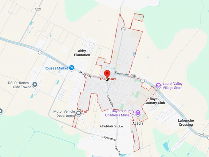 16. thibodaux, la map