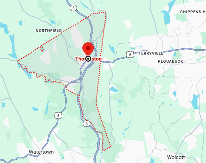 16. thomaston, ct map
