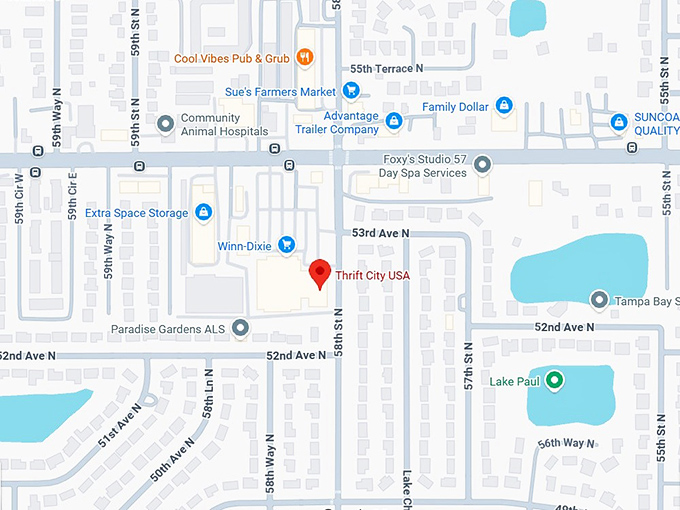 16. thrift city usa map