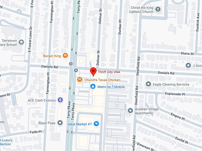 16. thrift city usa map