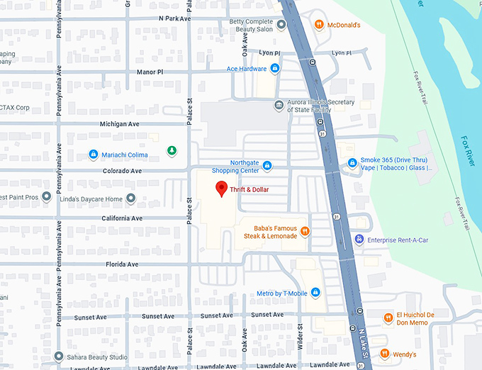 16. thrift & dollar inc map