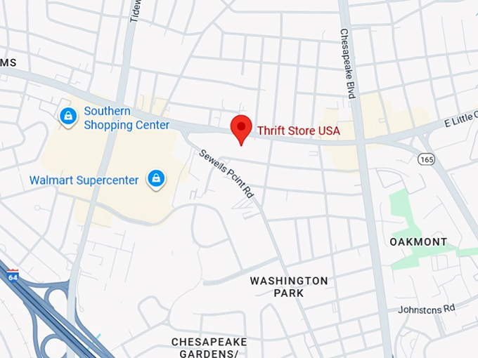 16. thrift store usa map