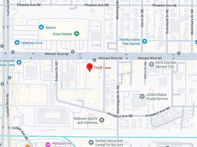 16. thrift town (3900 menaul blvd ne) map