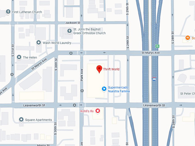 16. thrift world (2901 st marys ave) map