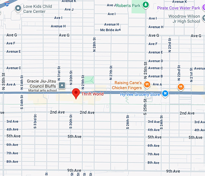 16. thrift world map
