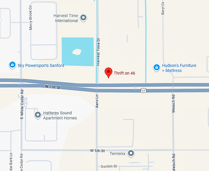 16. thrift on 46 map