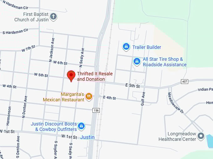 thrifted it resale and donation map