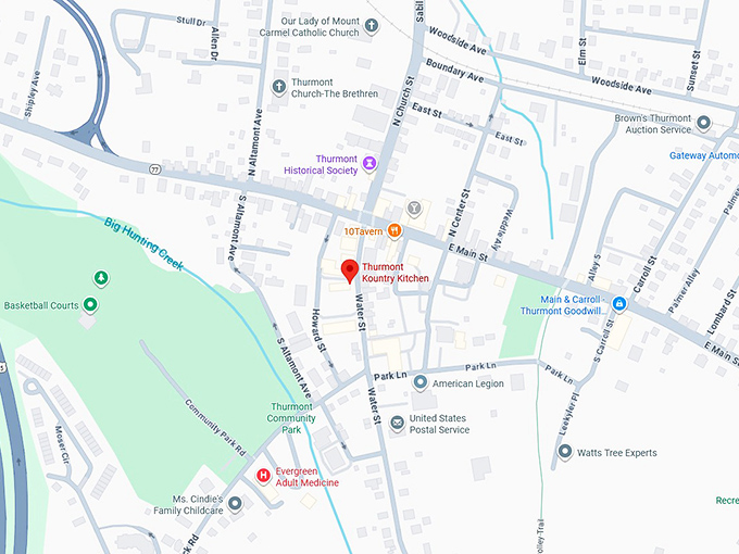 16. thurmont kountry kitchen map