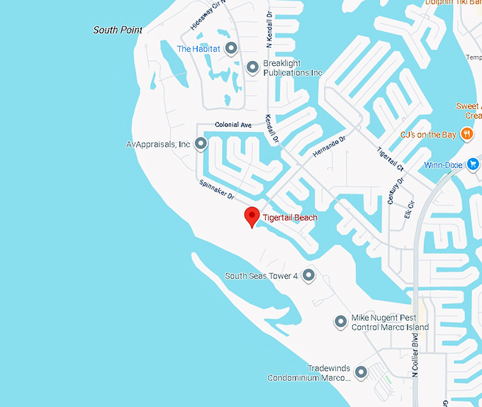 16. tigertail beach map