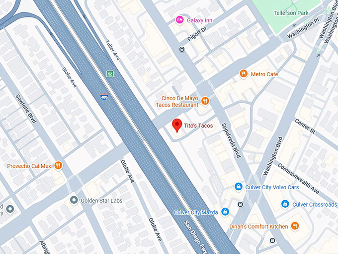 16. tito’s tacos map