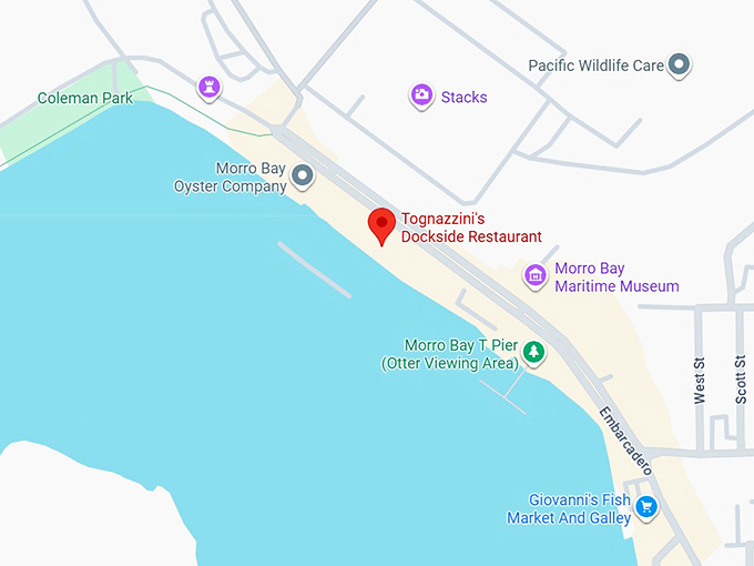 16. tognazzini's dockside restaurant map