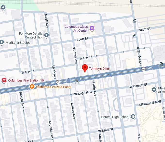 16. tommy&rsquo;s diner map