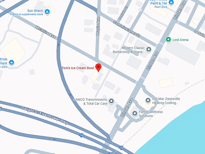 16. tom's ice cream bowl map