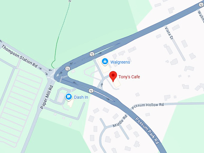 16. tony&rsquo;s cafe map