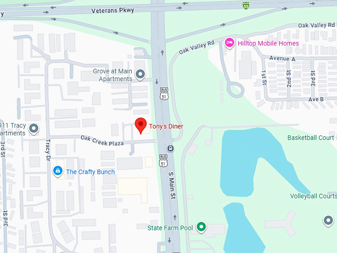 16. tony's diner map