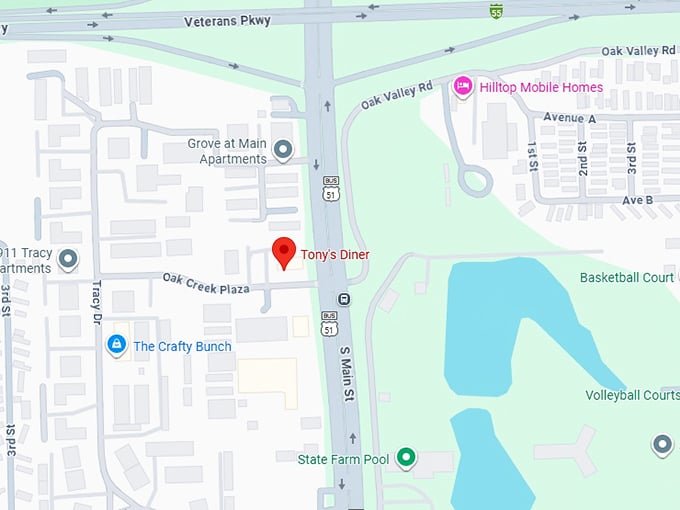 16. tony's diner map