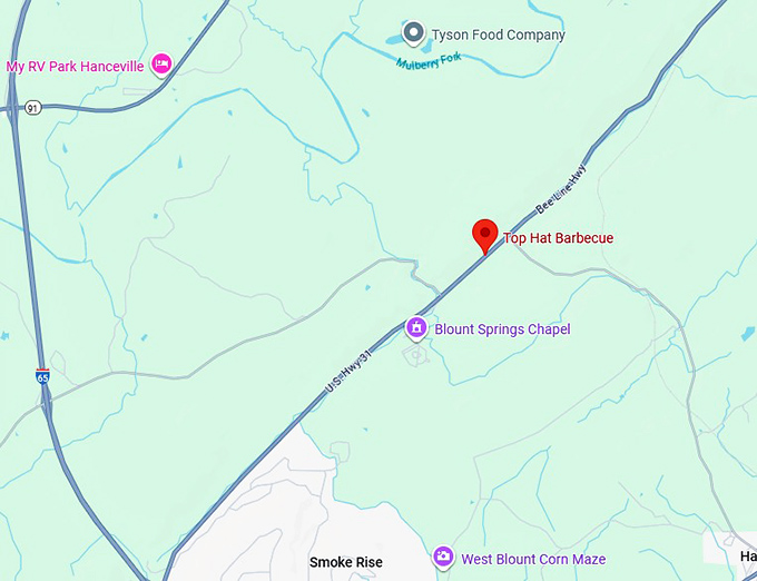 16. top hat barbecue map