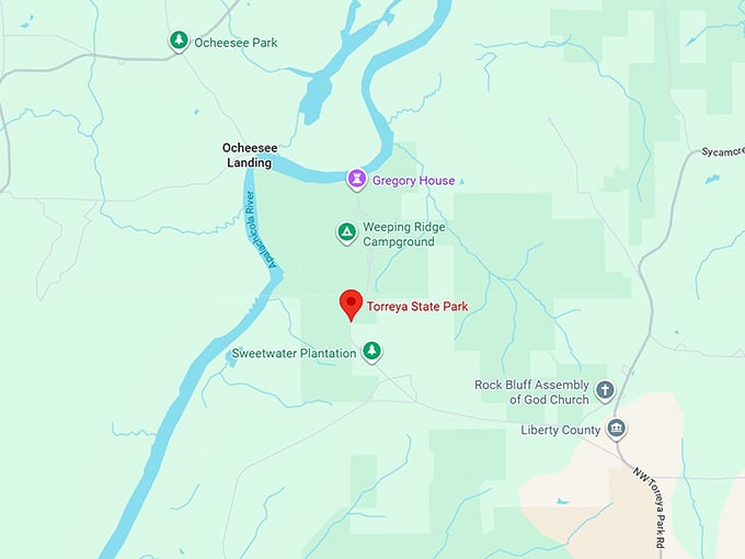 16. torreya state park map