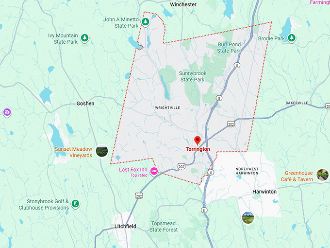 16. torrington ct map