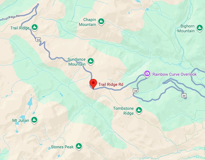 16. trail ridge road map
