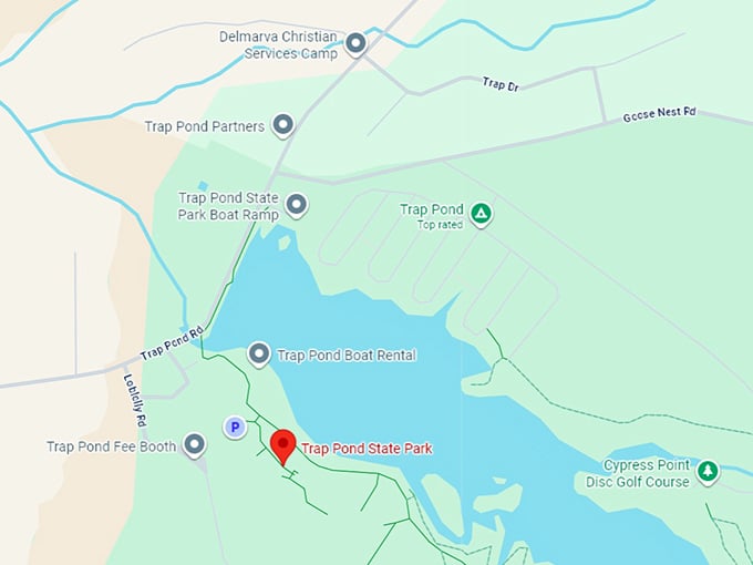 16. trap pond state park map