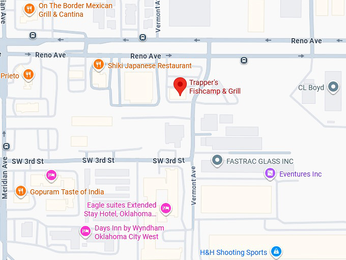 16. trapper's fishcamp & grill map